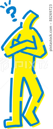 Stickman wondering - Stock Illustration [88269723] - PIXTA