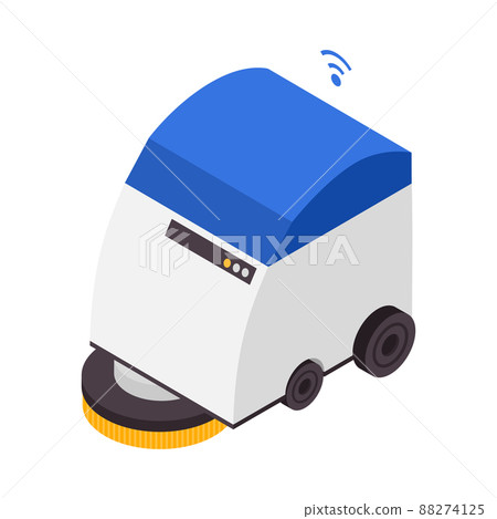 Automatic Cleaning Machine Composition - Stock Illustration [88274125 ...