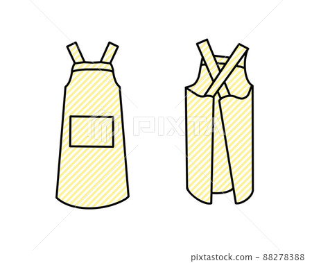 Front and back of the backcross apron - Stock Illustration [88278388 ...