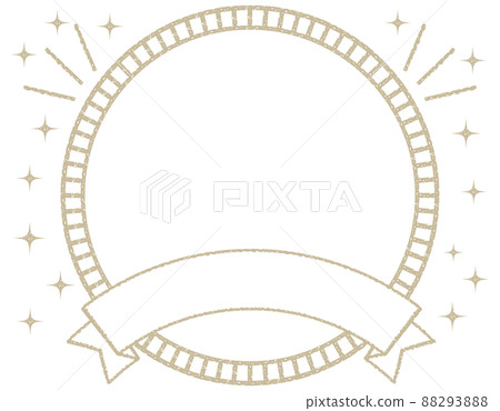 Ribbon ring circle heading frame frame simple... - Stock Illustration ...