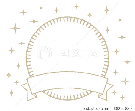 Ribbon ring circle heading frame frame simple... - Stock Illustration ...