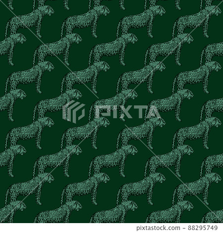 Leopard seamless pattern. Vintage wildlife... - Stock Illustration ...