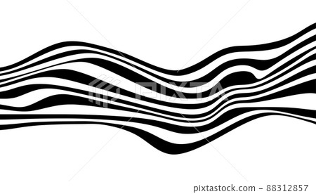 Abstract bend, wave lines pattern - Stock Illustration [88312857] - PIXTA