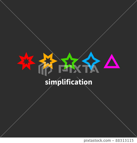 Simplification, transformation icon - Stock Illustration [88313115] - PIXTA