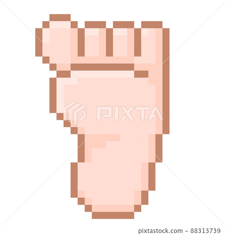 Pixel illustration of bare feet - Stock Illustration [88313739] - PIXTA