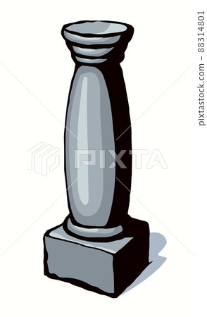 Vector drawing sketch. Comic pillar - Stock Illustration [88314801] - PIXTA