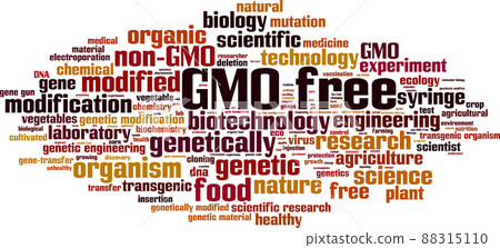 GMO free word cloud - Stock Illustration [88315110] - PIXTA