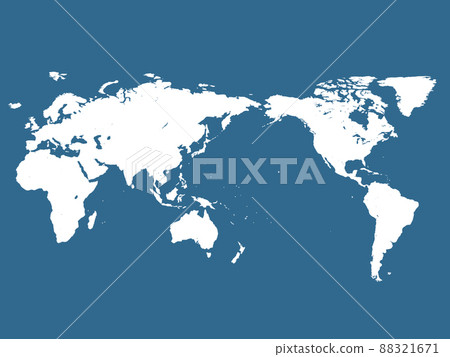 World map centered on Japan - Stock Illustration [88321671] - PIXTA
