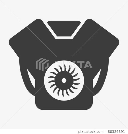 Engine vector icon isolated on white background - Stock Illustration ...