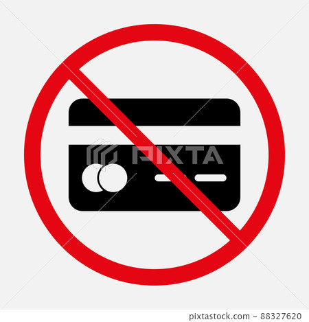 No credit card. Debit card not accepted vector - Stock Illustration ...