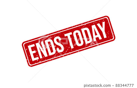 Ends Today Rubber Grunge Stamp Seal - Stock Illustration [88344777] - PIXTA