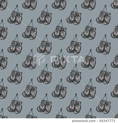 Boxing gloves hanging seamless pattern. Vintage... - Stock Illustration ...