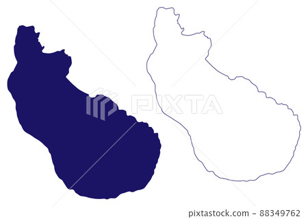 Sint Eustatius island (Kingdom of the... - Stock Illustration [88349762 ...