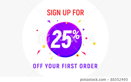 Coupon code discount sign up advertising offer.... - Stock Illustration ...