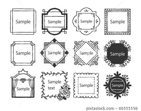 Hand-painted one-point frame - Stock Illustration [88355556] - PIXTA