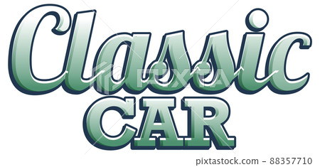 Classic car typography design-插圖素材 [88357710] - PIXTA圖庫