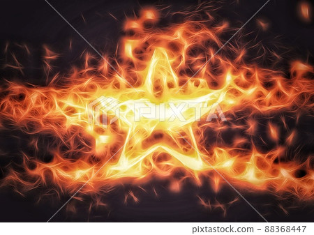 Illustration of a burning star-shaped flame - Stock Illustration ...