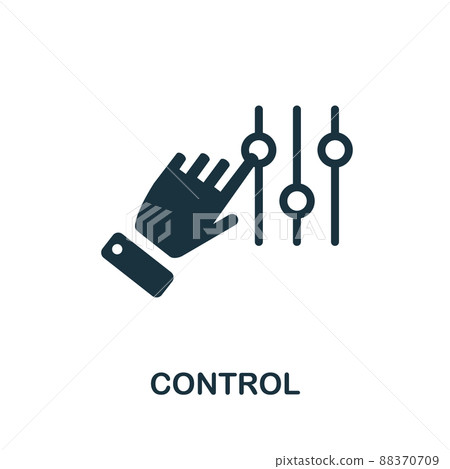 Control icon. Monochrome simple Control icon... - Stock Illustration ...