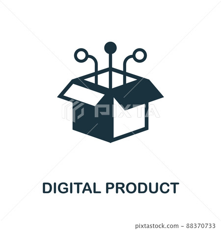 Digital Product icon. Monochrome simple Digital... - Stock Illustration ...