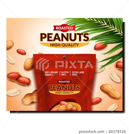 Roasted Peanuts Creative Promotion Poster Vector - Stock Illustration ...