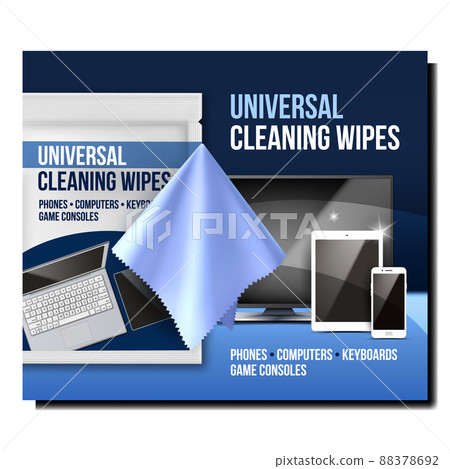 Universal Cleaning Wipes Promotion Poster Vector-插圖素材 [88378692] - PIXTA圖庫