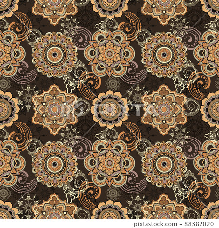 Seamless pattern with oriental ornaments.... - Stock Illustration ...