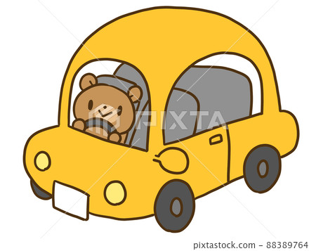 Bear driving a car - Stock Illustration [88389764] - PIXTA