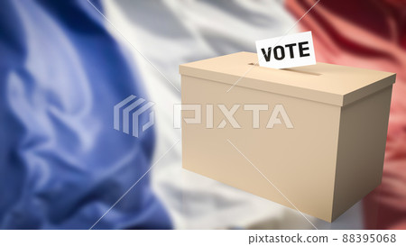 The box and vote card for French presidential... - Stock Illustration ...