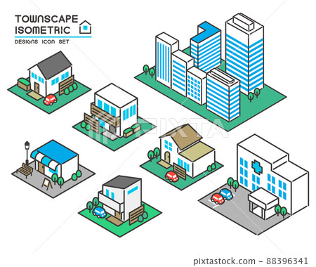 Simple and easy-to-use isometric building... - Stock Illustration ...