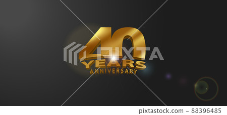 40 years anniversary celebration vector icon,... - Stock Illustration ...