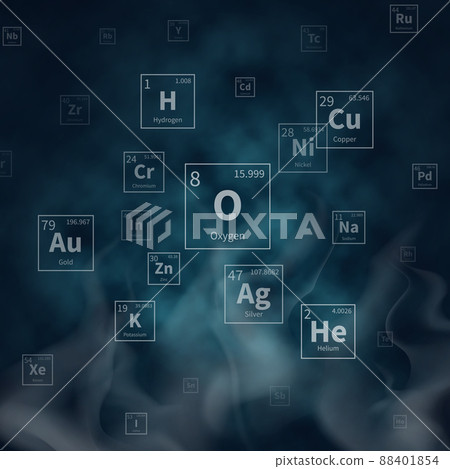 Scientific background with chemical elements... - Stock Illustration ...