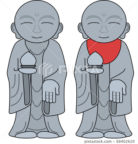 Illustration of Jizo (with outline) - Stock Illustration [88402620] - PIXTA