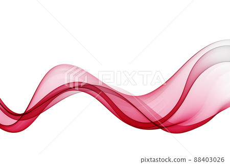 Vector abstract transparent red wave design... - Stock Illustration [88403026] - PIXTA