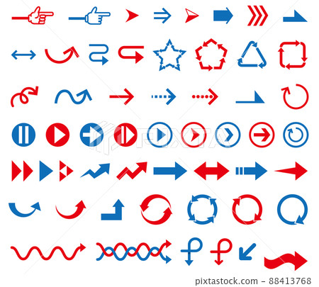 Red-blue arrow - Stock Illustration [88413768] - PIXTA