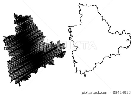Main-Spessart district (Federal Republic of... - Stock Illustration ...