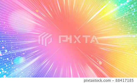 Rainbow color radiant background - Stock Illustration [88417185] - PIXTA