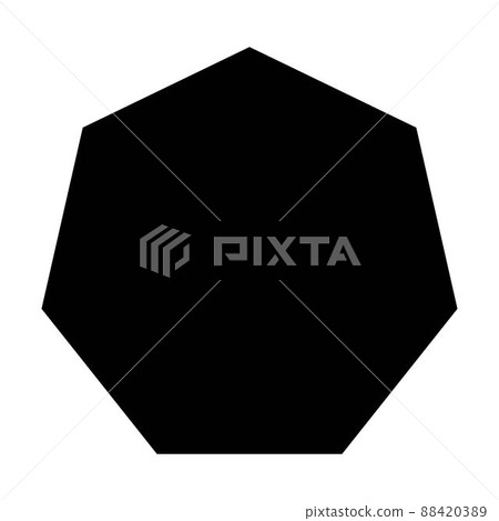 Heptagon shape symbol vector icon for creative... - Stock Illustration ...