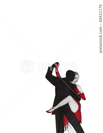 Tango dance, frame white background - Stock Illustration [88422176] - PIXTA