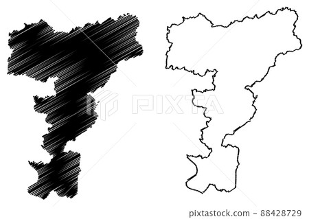 Mettmann district (Federal Republic of Germany,... - Stock Illustration ...