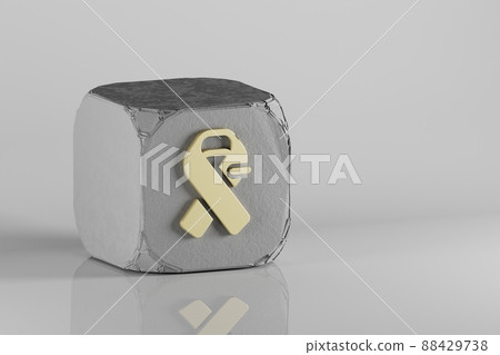 HIV Inconclusive icon. Beautiful Golden symbol... - Stock Illustration ...