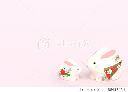 Rabbit figurine New Year's decoration - Stock Illustration [88432424 ...