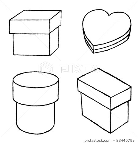 Simple box illustration set hand drawn - Stock Illustration [88446792 ...