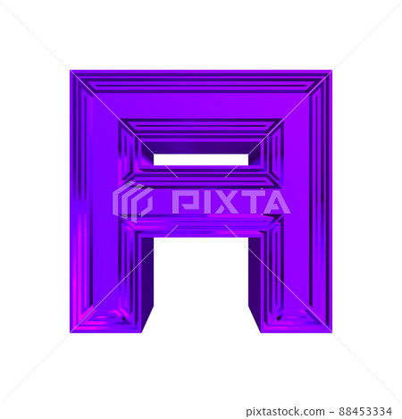 Violet decorative letter isolated on white... - Stock Illustration ...