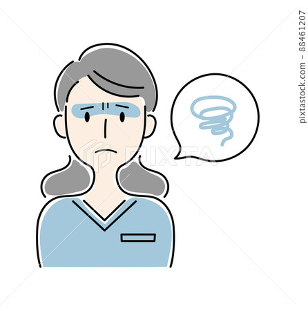 Vector illustration of a woman with a... - Stock Illustration [88461207 ...