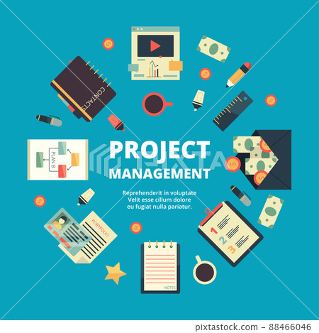 Project management background. Concept of... - Stock Illustration ...