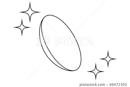 Simple line drawing of contact lenses - Stock Illustration [88472303 ...