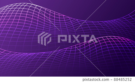 Wavy Net on Violet Background - Stock Illustration [88485252] - PIXTA