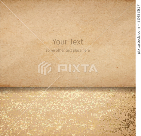 Vector papercraft card template with realistic...-插圖素材 [88488617] - PIXTA圖庫