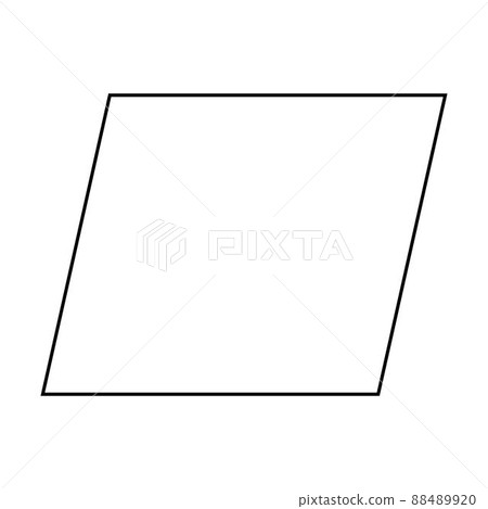 Parallelogram shape symbol vector icon outline... - Stock Illustration ...