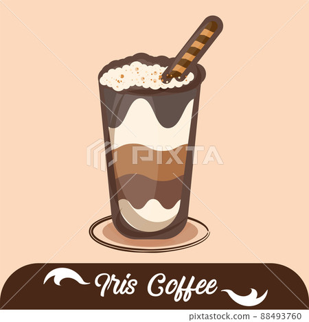 Isolated cold iris coffee drink Vector-插圖素材 [88493760] - PIXTA圖庫